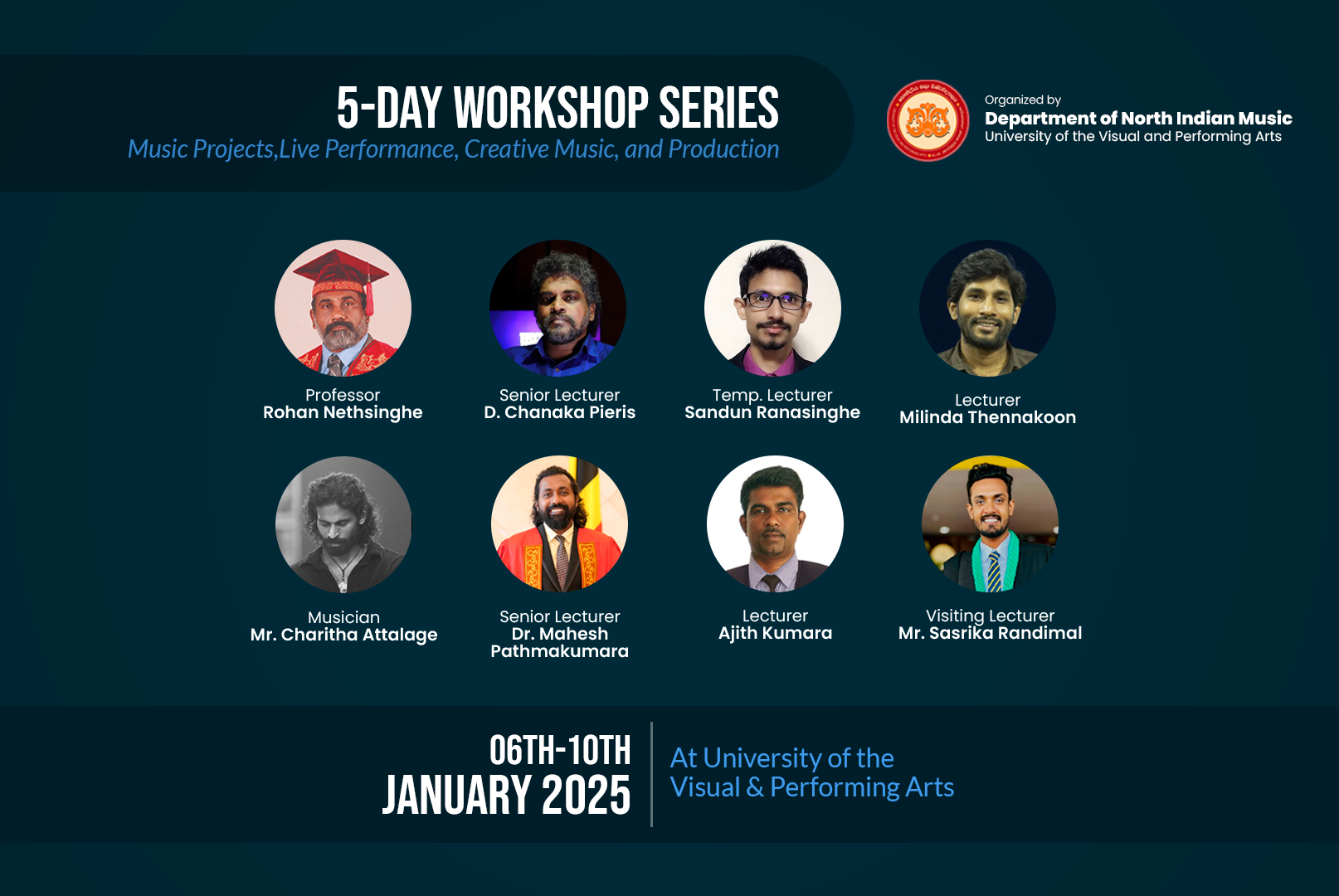 5-Day Workshop Series - University of VAPA